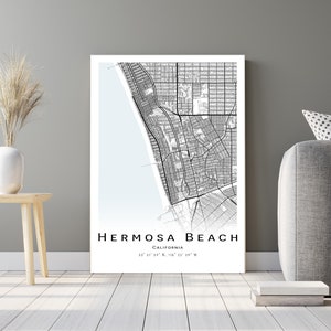 Hermosa Beach Map, California, United States (USA) - City Map With High ...