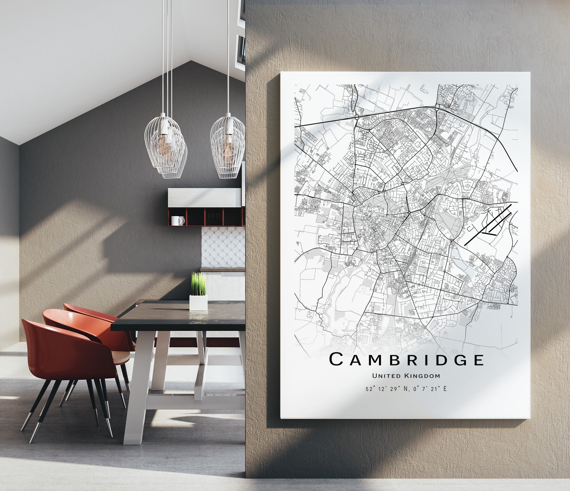 Cambridge Map, United Kingdom City Map With High Details Instant ...