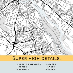Exeter Map, United Kingdom City Map With High Details Instant Download ...