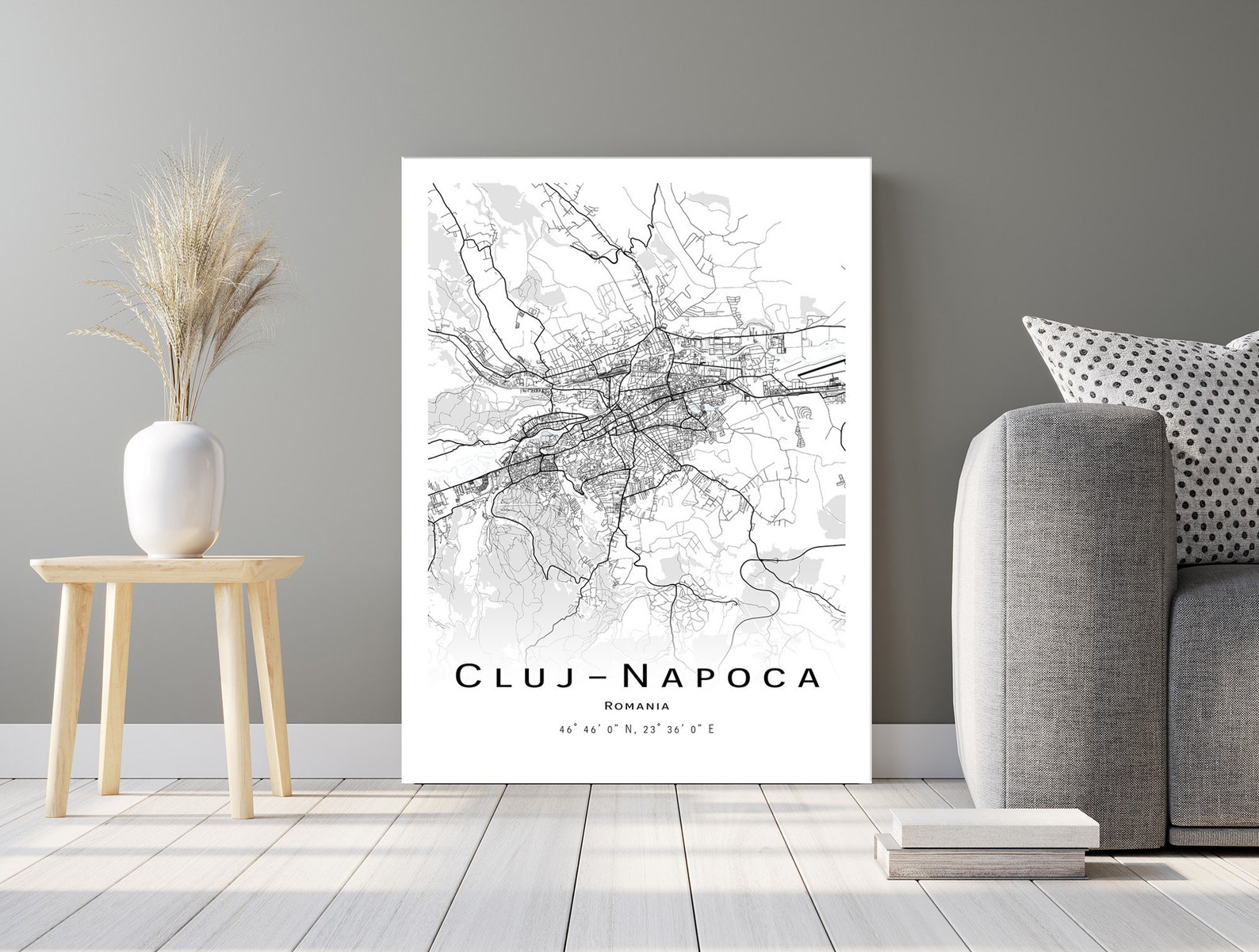 Cluj-napoca Map Romania City Map With High Details Printable Map Poster ...