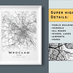 Wroclaw Map, Poland - City Map With High Details - Instant Download ...