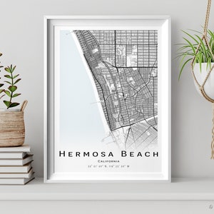 Hermosa Beach Map, California, United States (USA) - City Map With High ...