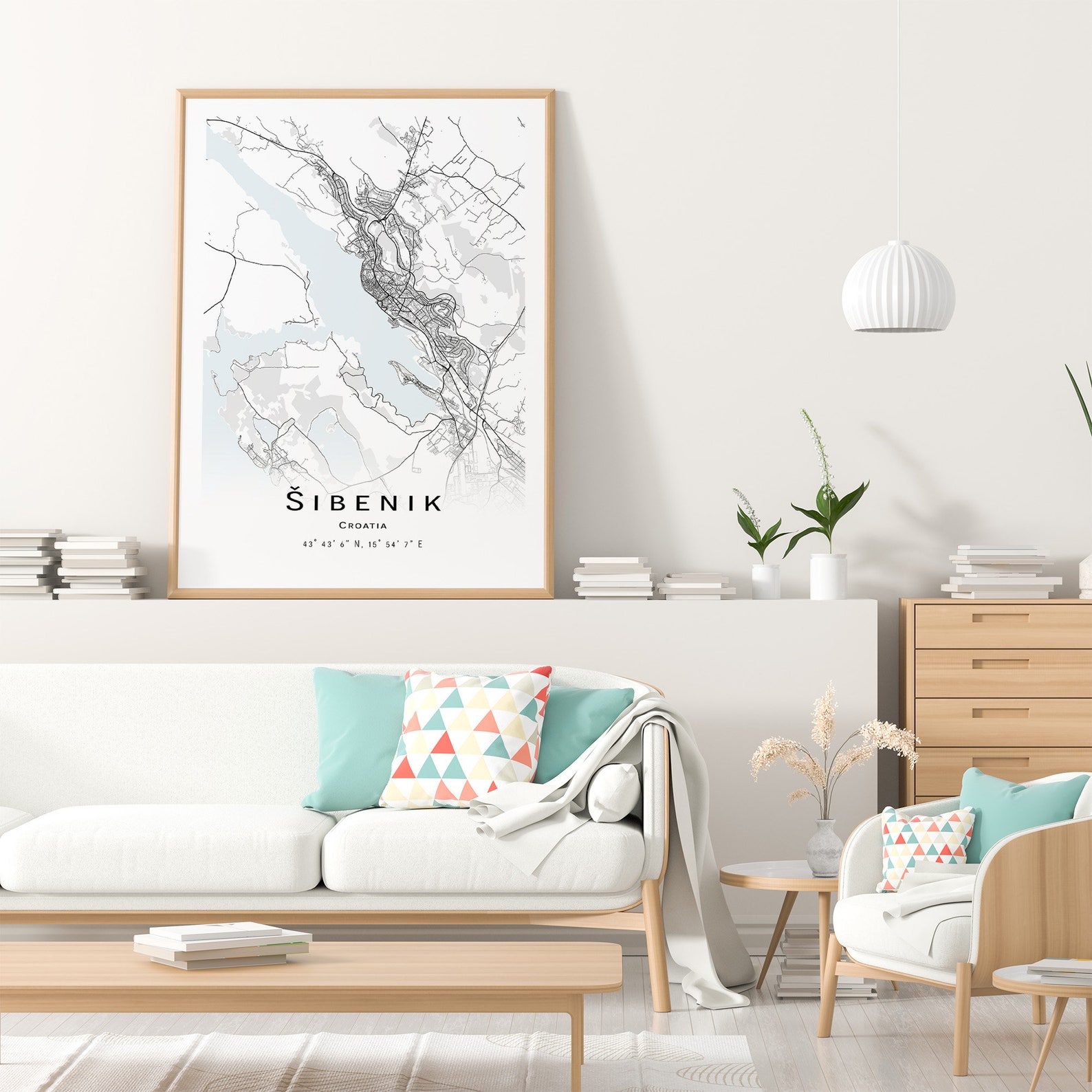 Sibenik Map Croatia City Map With High Details Instant - Etsy