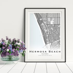 Hermosa Beach Map, California, United States (USA) - City Map With High ...