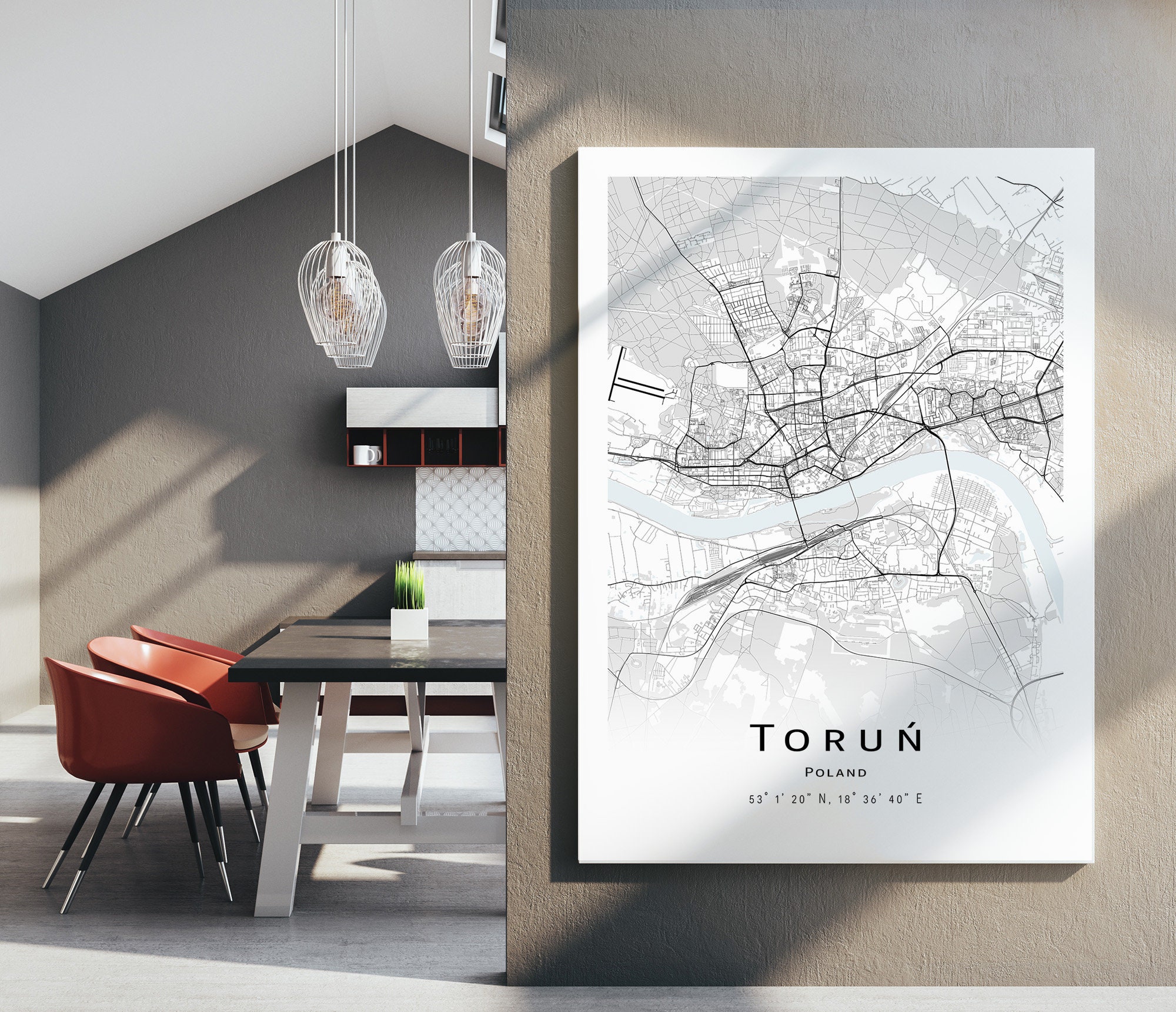 Torun map, Polonia Mapa de la ciudad con detalles altos descarga ...