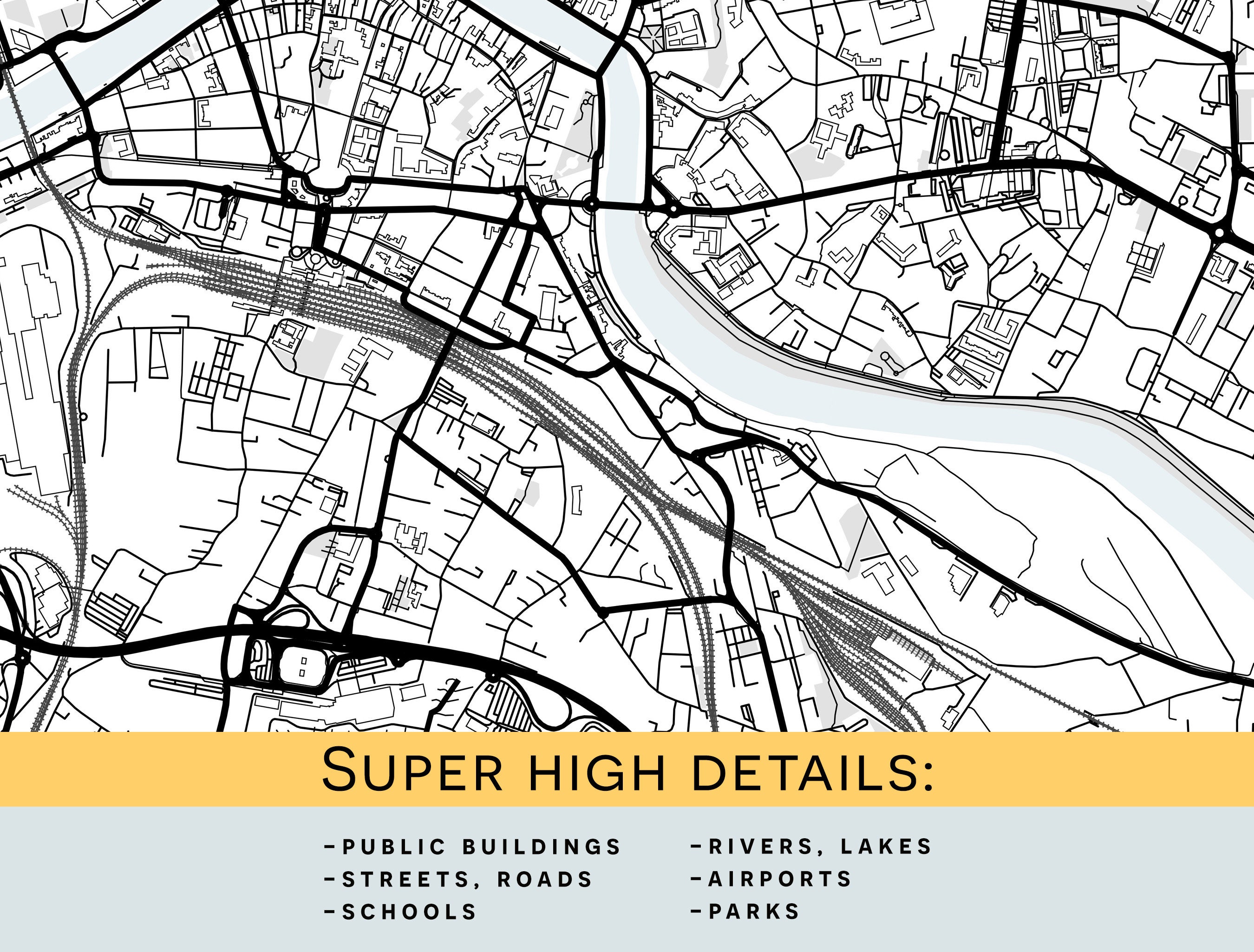 Pisa Map Italy City Map With High Details Printable Map - Etsy
