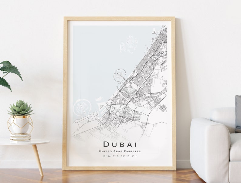 Dubai, United Arab Emirates - City Map With High Details - Printable ...
