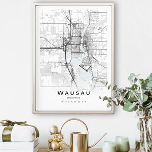 Wausau Map - Wisconsin (US) - City Map With High Details - Printable ...