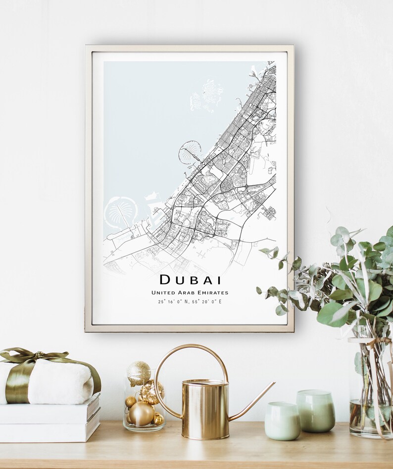 Dubai, United Arab Emirates - City Map With High Details - Printable ...