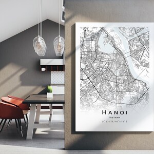 Hanoi Map, Vietnam - City Map With High Details - Instant Download ...