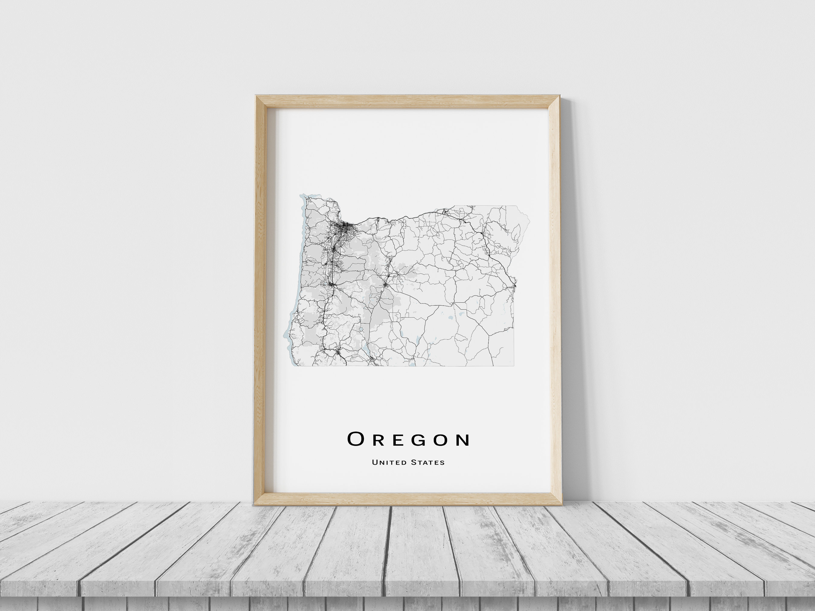 Oregon Map OR USA United States Map Printable Map Poster Digital ...