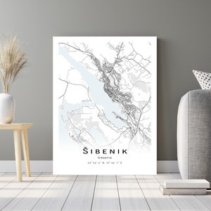 Sibenik Map, Croatia - City Map With High Details - Instant Download ...