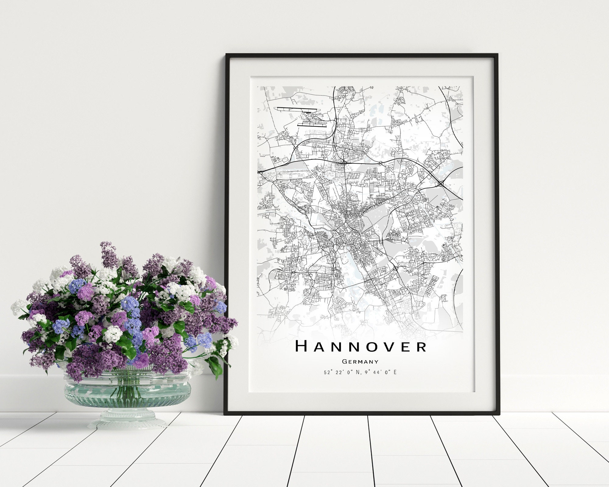Hannover mapa, Alemania Mapa de la ciudad con detalles altos descarga ...