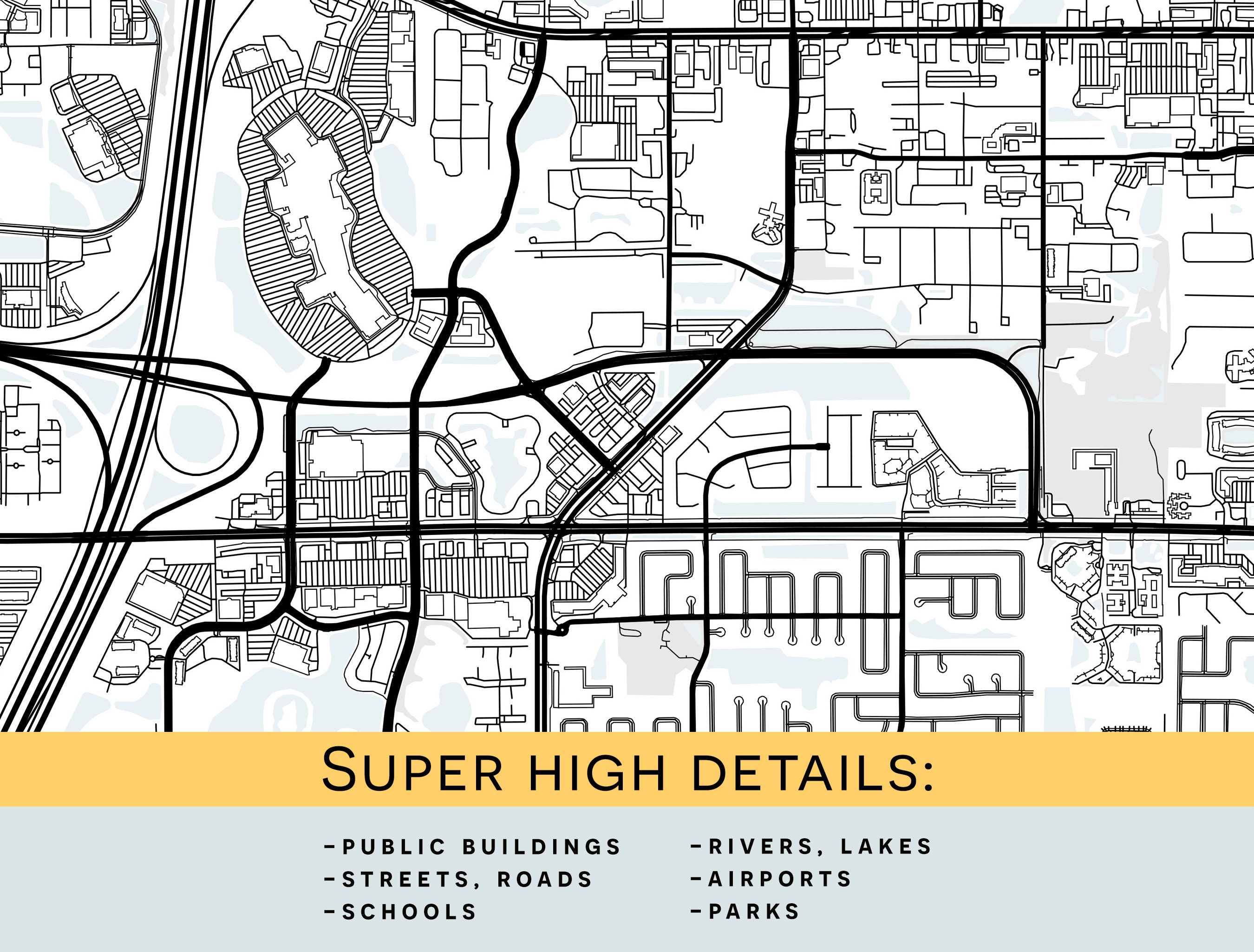 Brandon Map, Florida, United States USA City Map With High Details ...