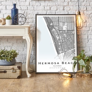 Hermosa Beach Map, California, United States (USA) - City Map With High ...