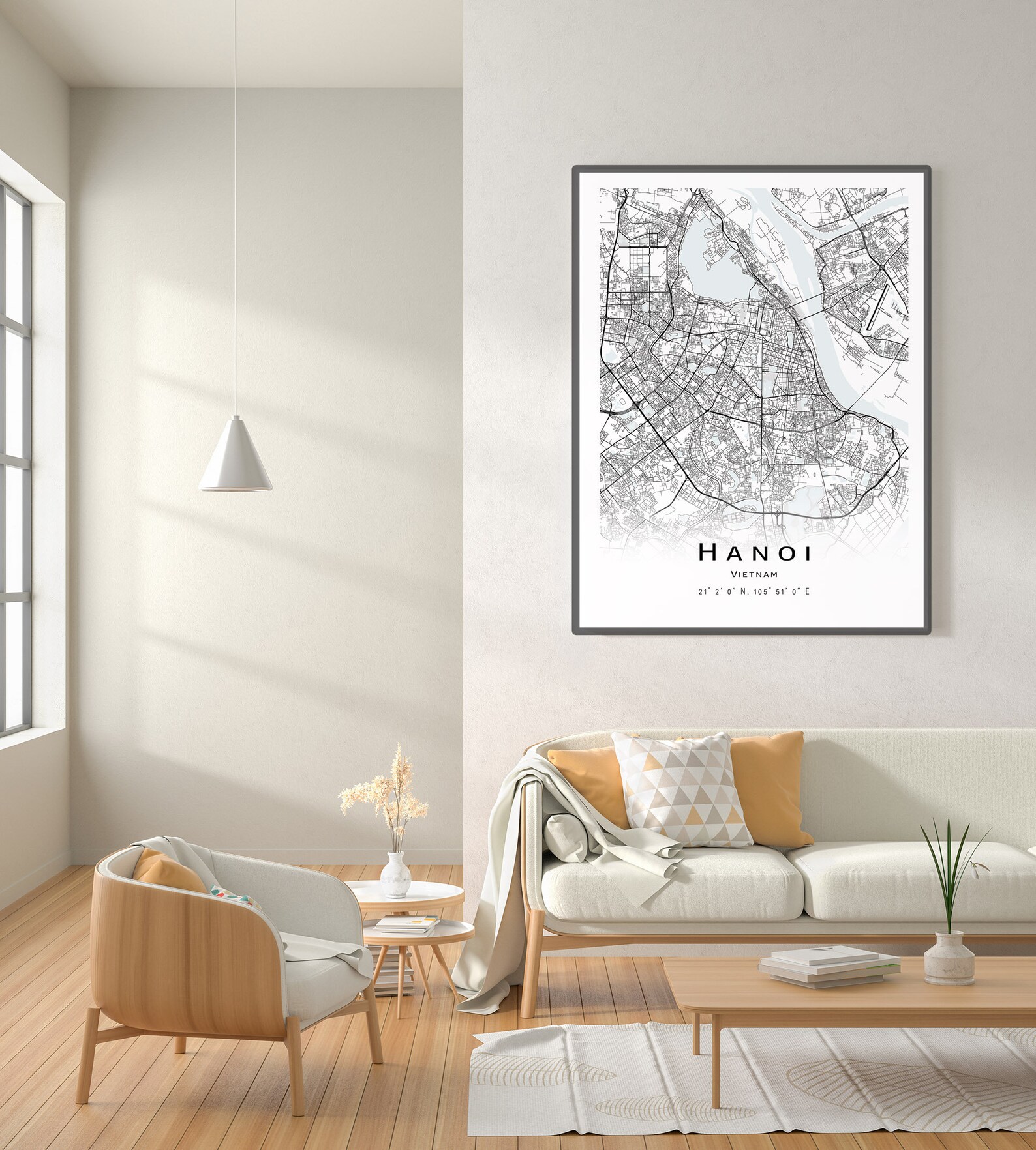 Hanoi Map, Vietnam - City Map With High Details - Instant Download ...