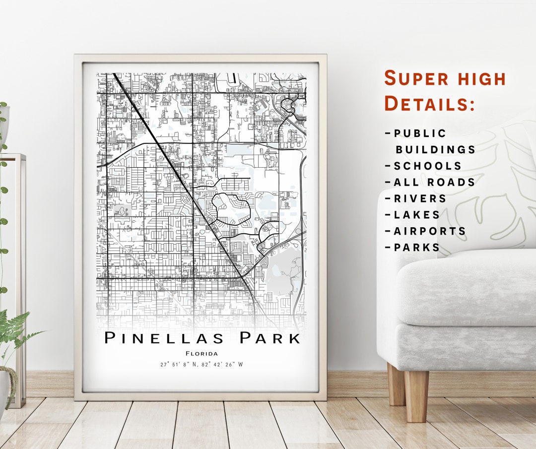 Pinellas Park Map, Florida, United States (USA) - City Map With High ...