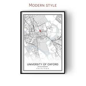 Custom Map Graduation Gift Your School or University Map | Etsy