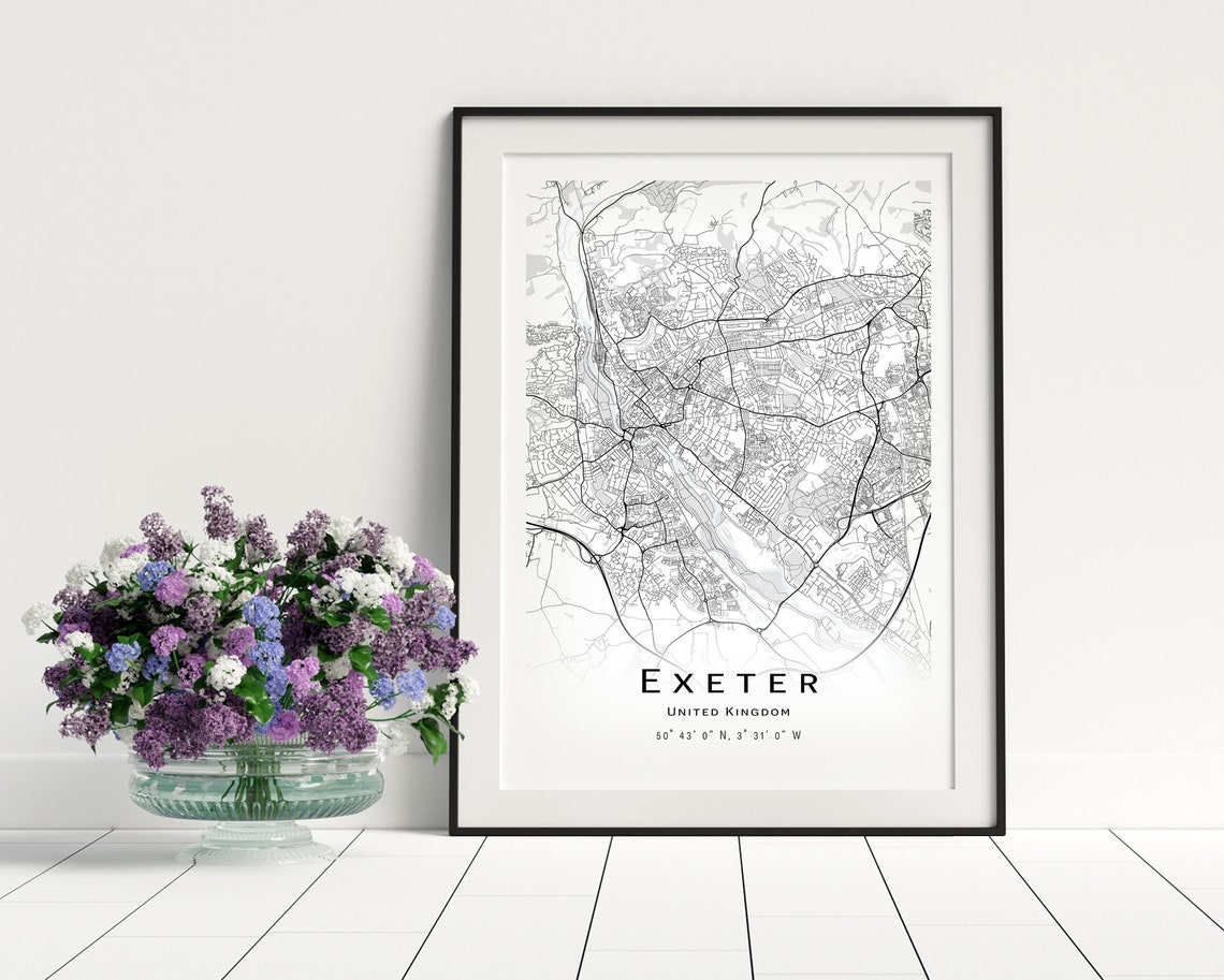 Exeter Map, United Kingdom - City Map With High Details - Instant ...