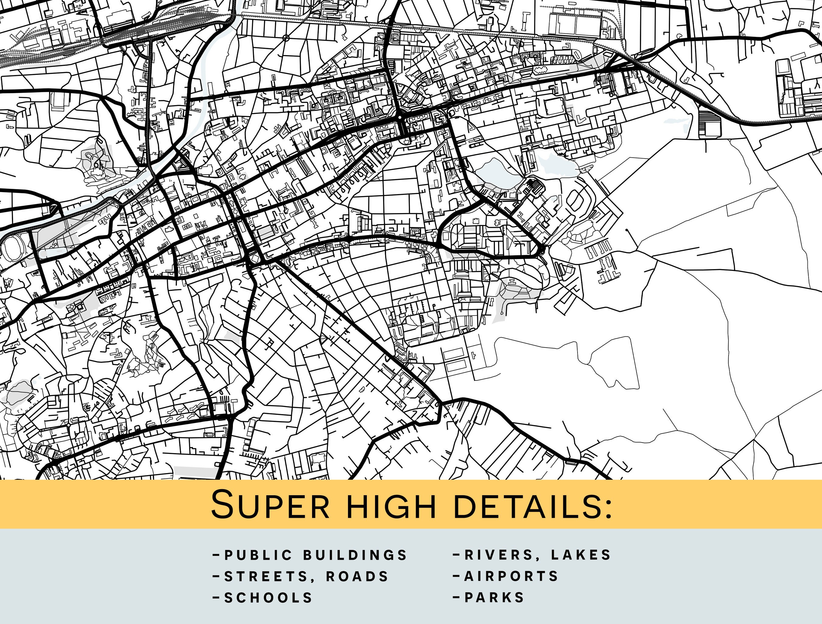 Cluj-napoca Map - Romania - City Map With High Details - Printable Map ...