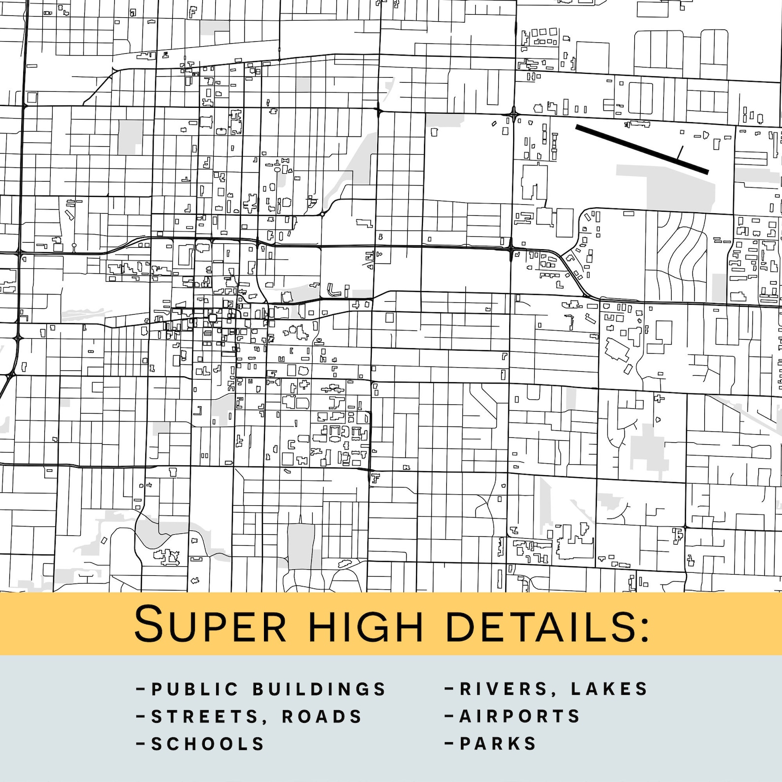 Springfield Map, Missouri, MO City Map With High Details Instant ...