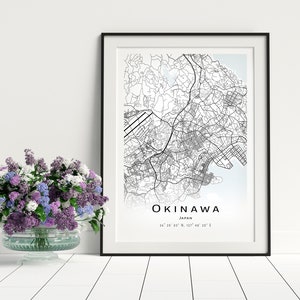 Okinawa Map - Japan- City Map With High Details - Printable Map Poster ...