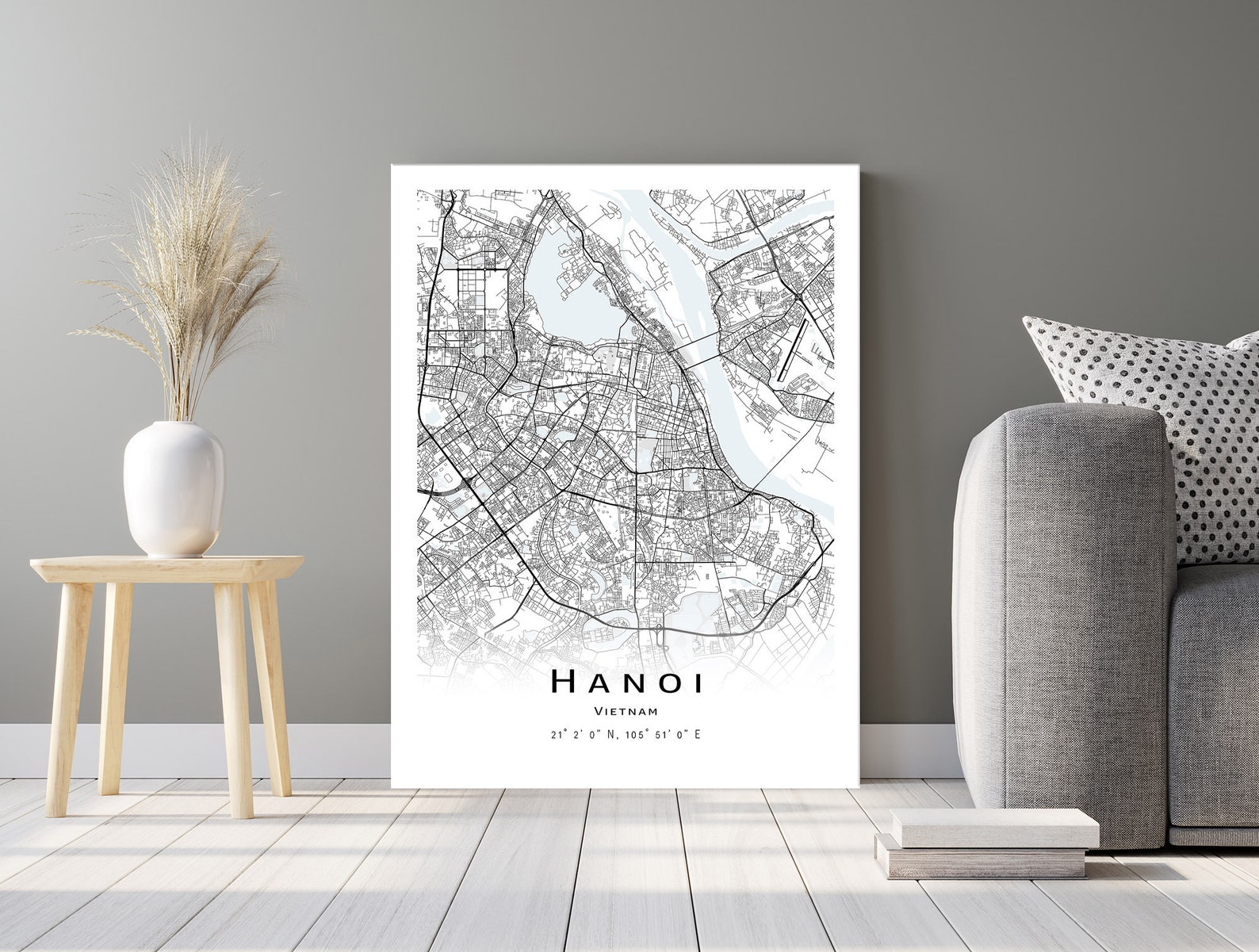Hanoi Map, Vietnam - City Map With High Details - Instant Download ...