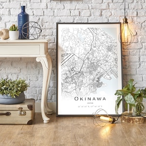 Okinawa Map - Japan- City Map With High Details - Printable Map Poster ...