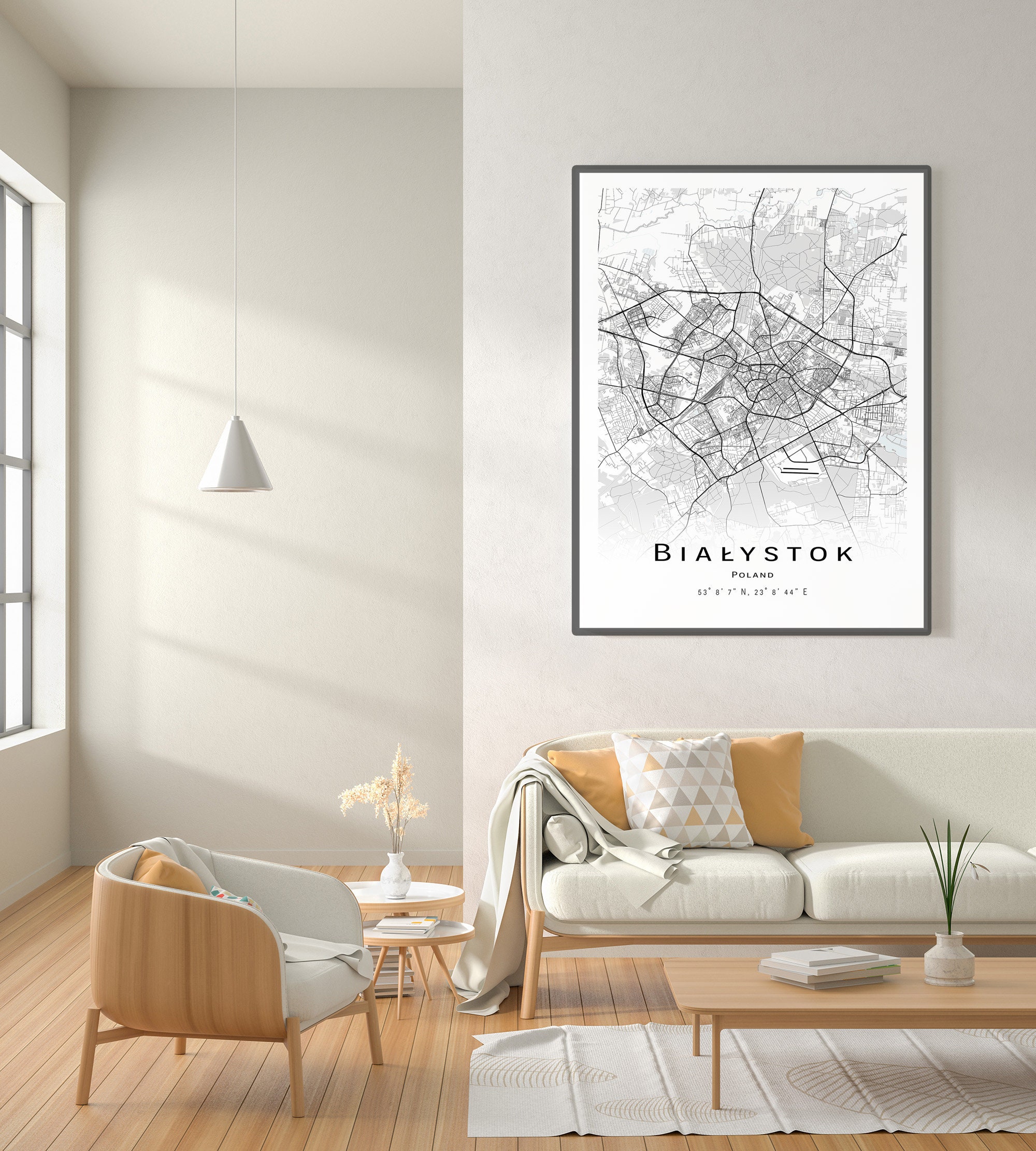 Bialystok Map Poland City Map With High Details Instant - Etsy
