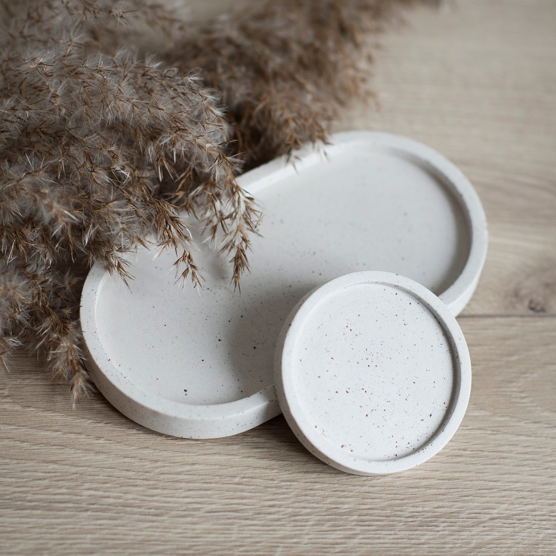 Beige Coffee Grounds Tray Set 2 Pieces Nordic Home Decor - Etsy