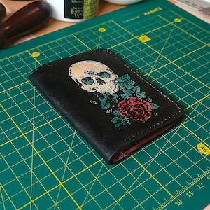 Leather Skull Wallet. Handmade Wallet - Etsy
