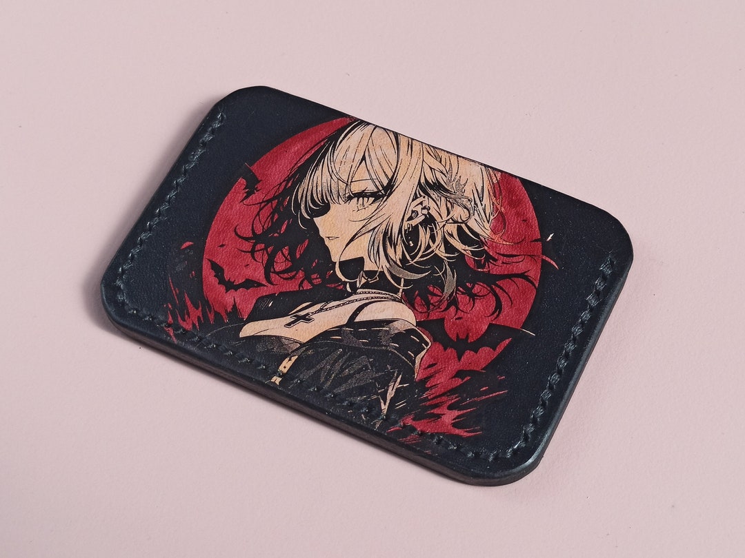 Handmade Anime Wallets, Custom Leather Card Holder, Best Leather Men's ...