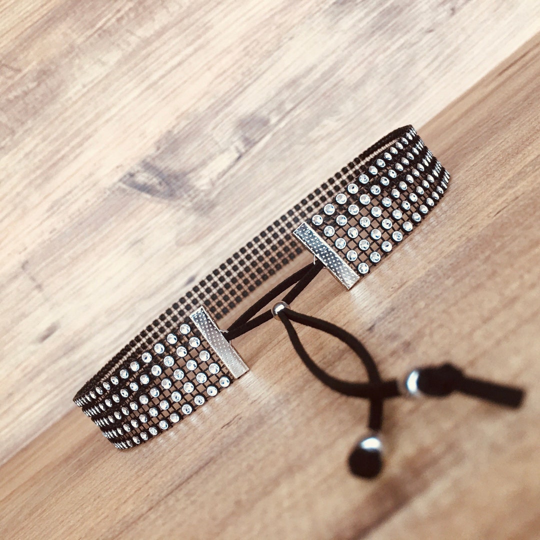 Silver and Black Woman Hat Band, Rhinestone Cowboy Hatband, Perfect ...