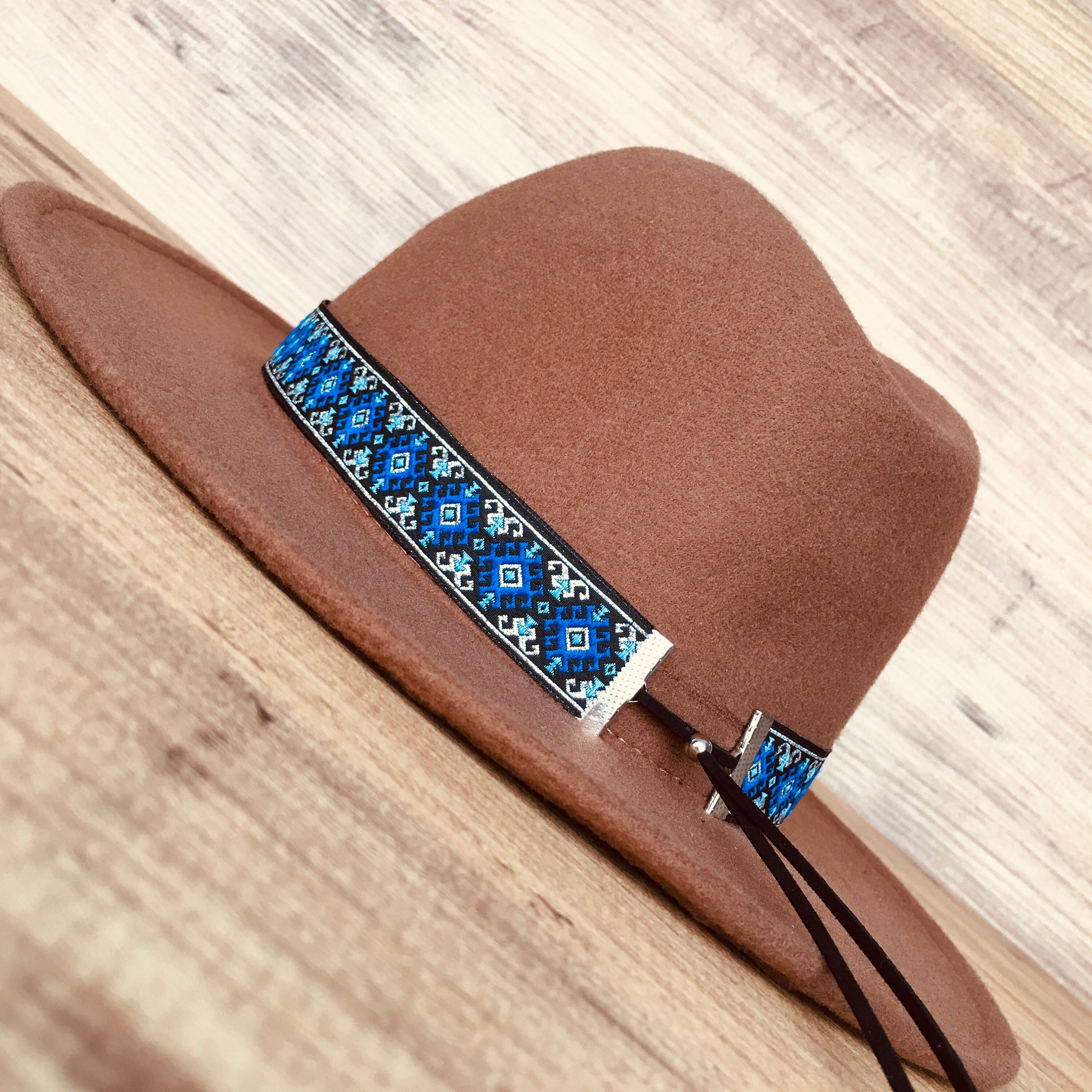 Blue Hatband, Western Hat Belt, Cowboy Hat Band Colors, Black, Silver ...