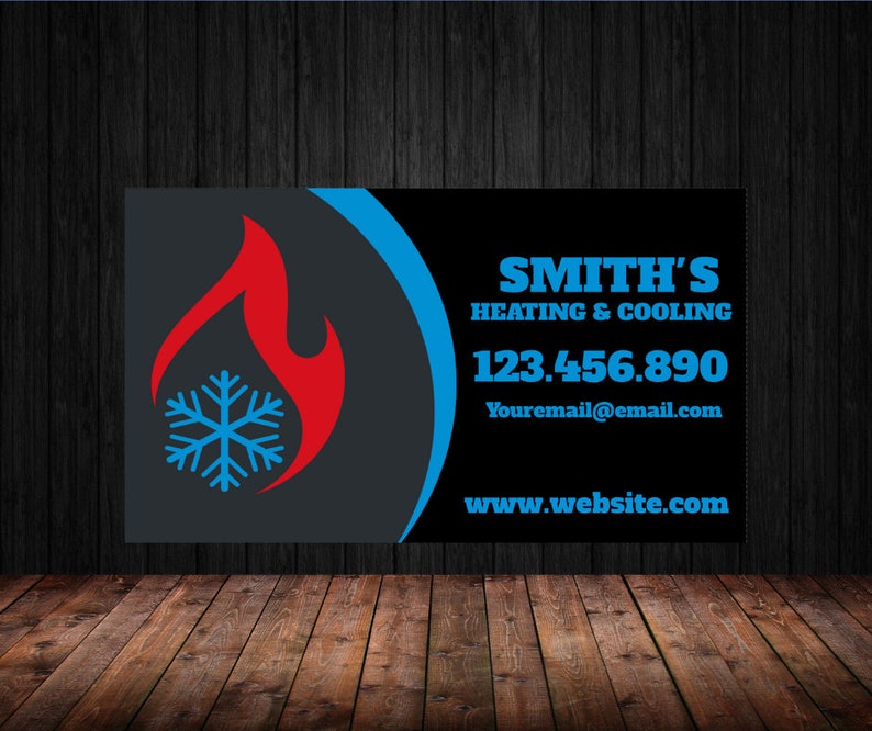 Business Card Air Conditioner,hvac Business Card Examples, Air ...