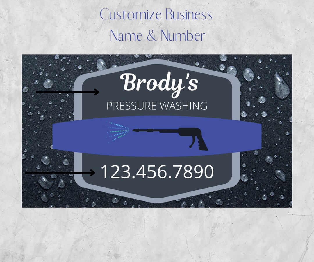 Power Washing Business Card Templates, Pressure Washing Business Card ...