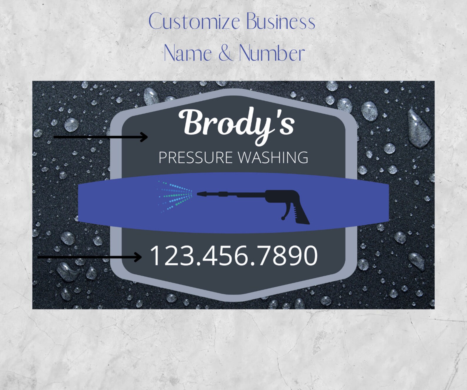 Power Washing Business Card Templates, Pressure Washing Business Card ...