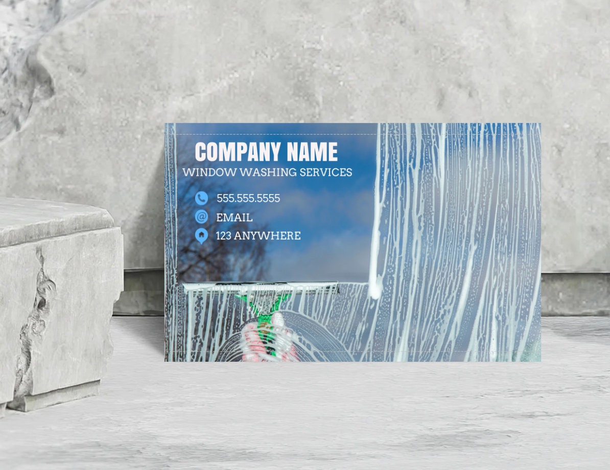 Window Washing Business Cards - Etsy