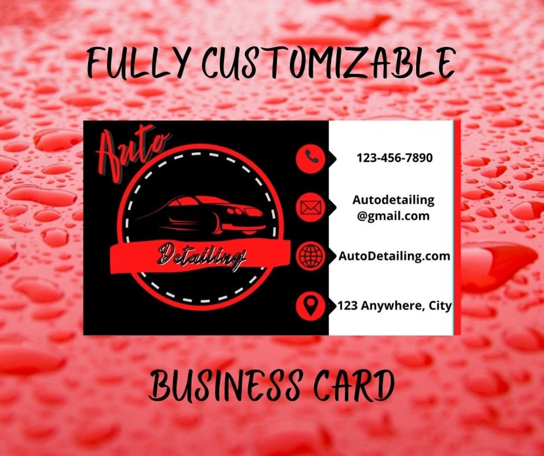 Unique Business Cards, Auto Detailing,business Card Template ,service ...