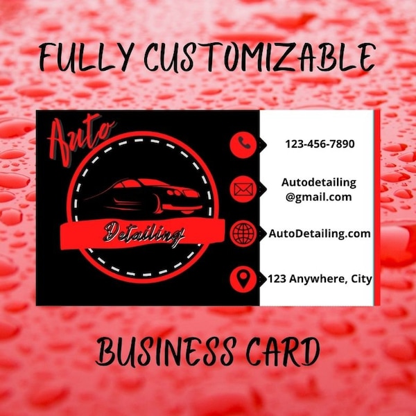 Mobile Detailing Business Card Template - Etsy
