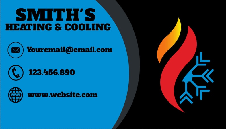 Business Card Air Conditioner,hvac Business Card Examples, Air ...