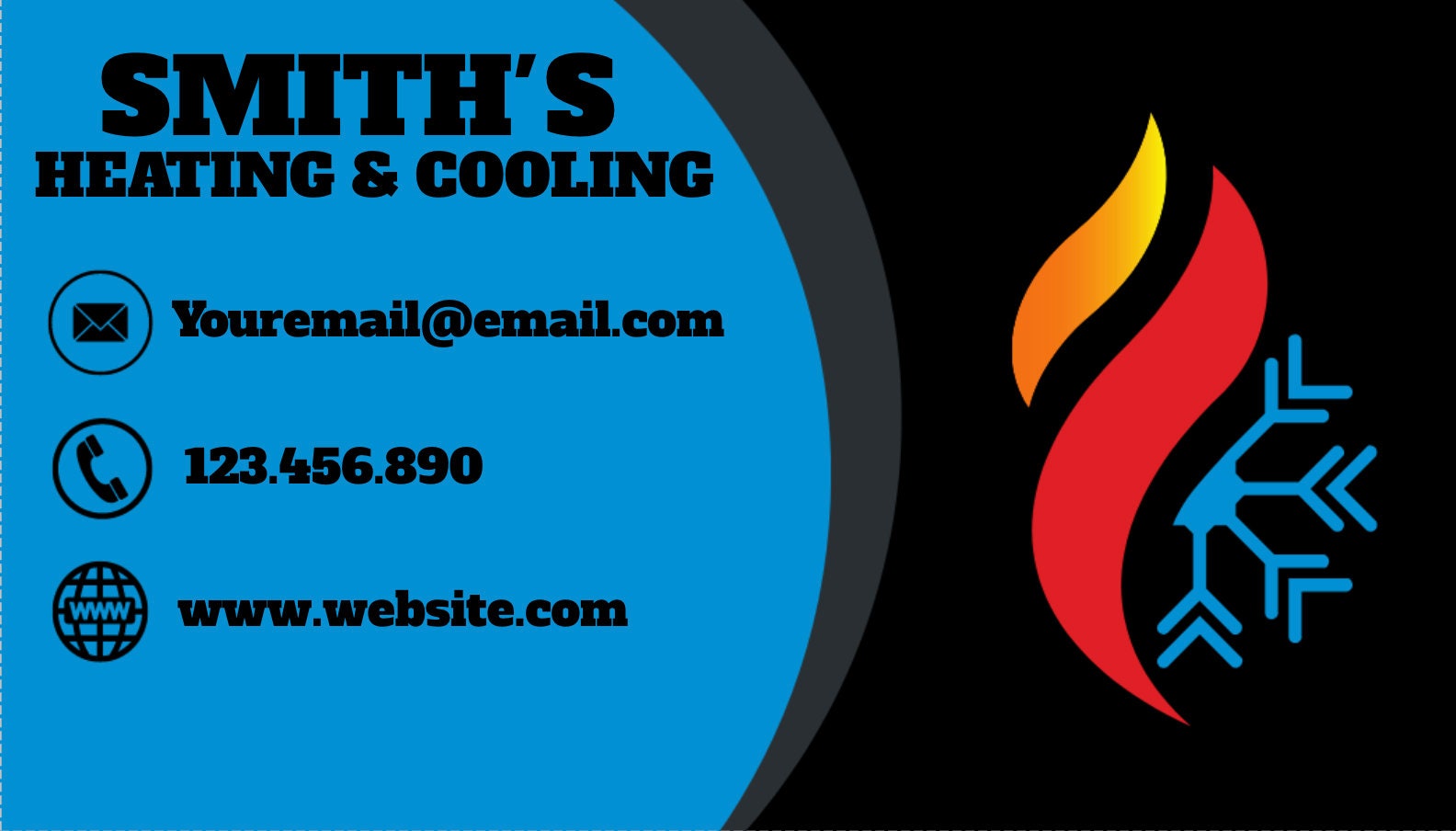 Business Card Air Conditioner,hvac Business Card Examples, Air ...