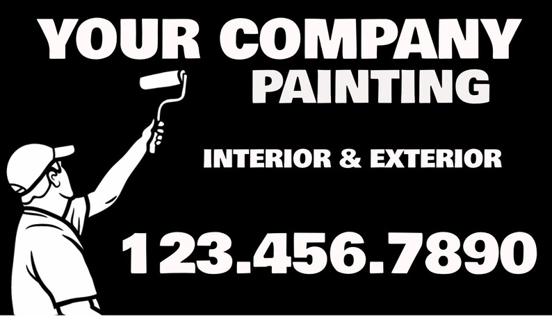 Painting Business Card Template, Painter Business Card, Business Cards ...