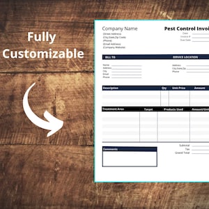 Pest Control Forms Template, Pest Control Work Order, Pest Control ...