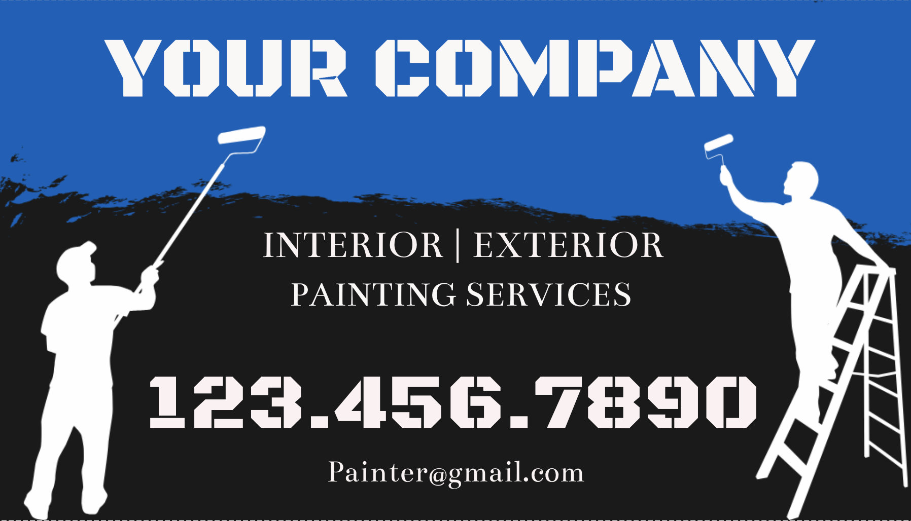 Painting Business Card Template, Painter Business Card, Business Cards ...