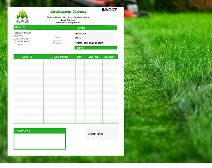Care Estimate Template, Lawn Mowing Quote Template, Lawn Maintenance ...