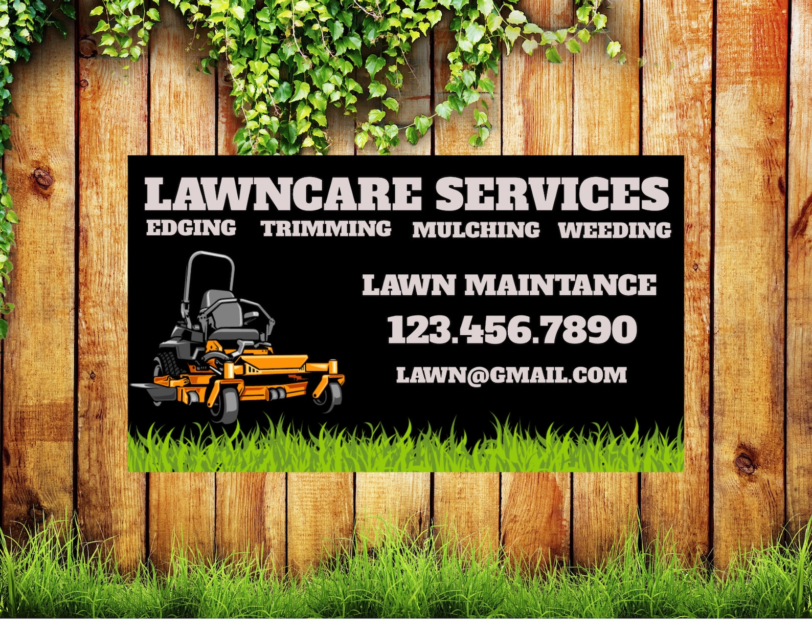 Grass Cutting Business Cards, Lawn Care Business Card, Lawn Care ...