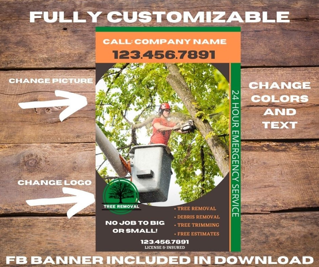 Tree Services Flyer, Lawn Care Flyer, Facebook Banner, Fully ...
