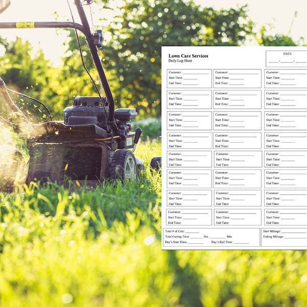 Lawn Care Client Log Book - Etsy