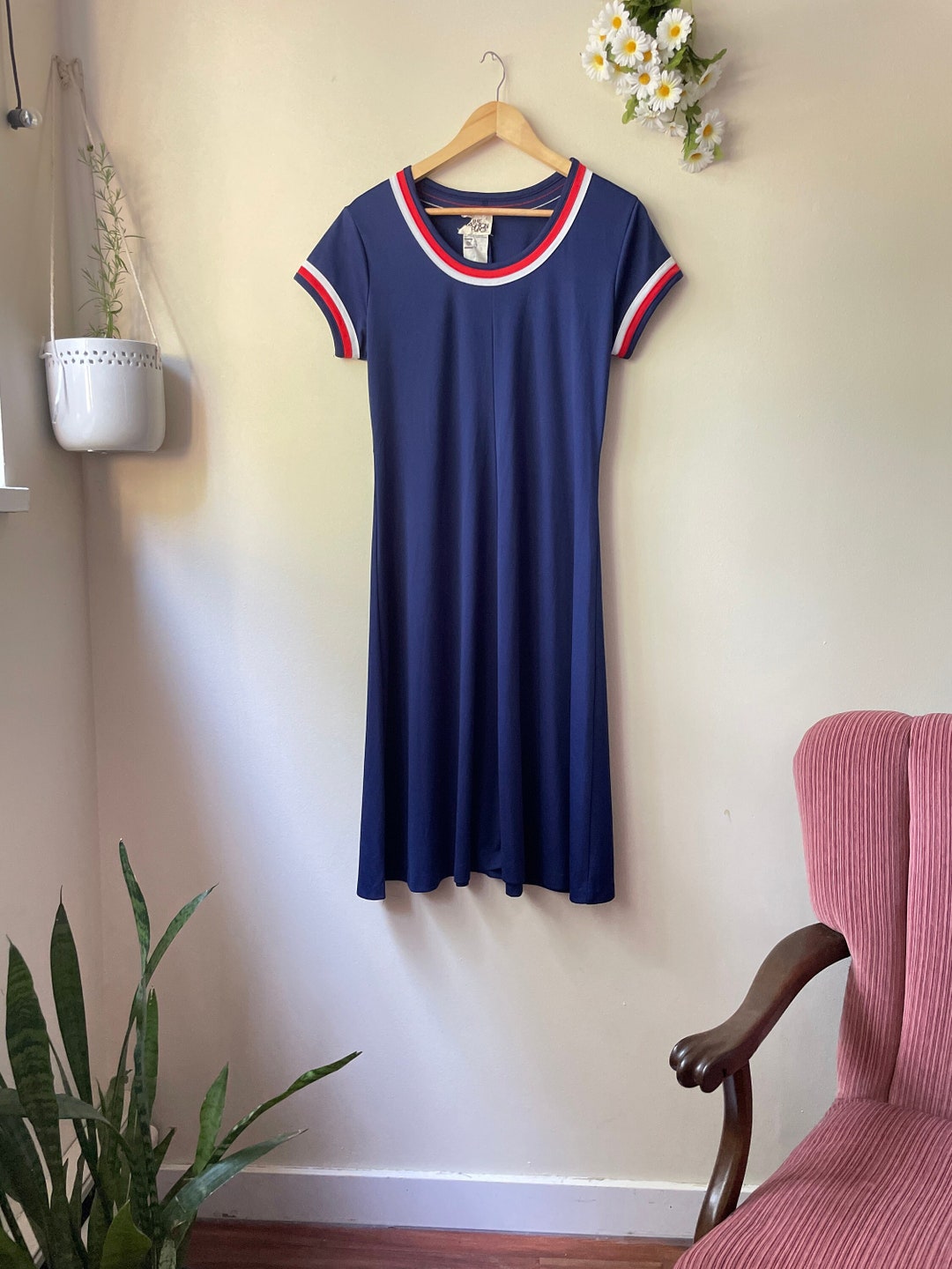 Vintage Mod Dress | 1960s | ILGWU Union | Retro Style | A-line | Red ...